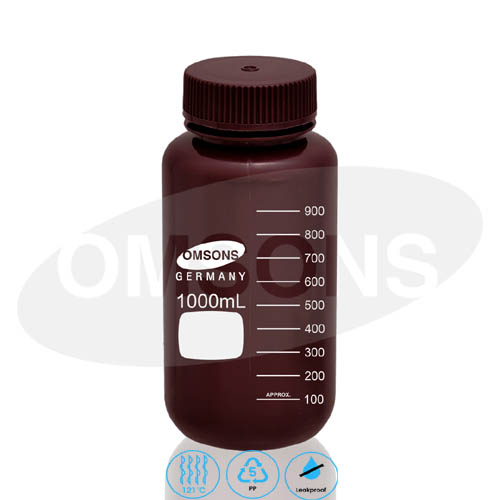 Reagent Bottles Amber (Wide Mouth) _ESMC, Germany - Elite Scientific ...