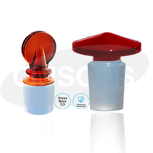 Stopper Interchangeable Ground Joint Amber Colour _ESMC, Germany ...